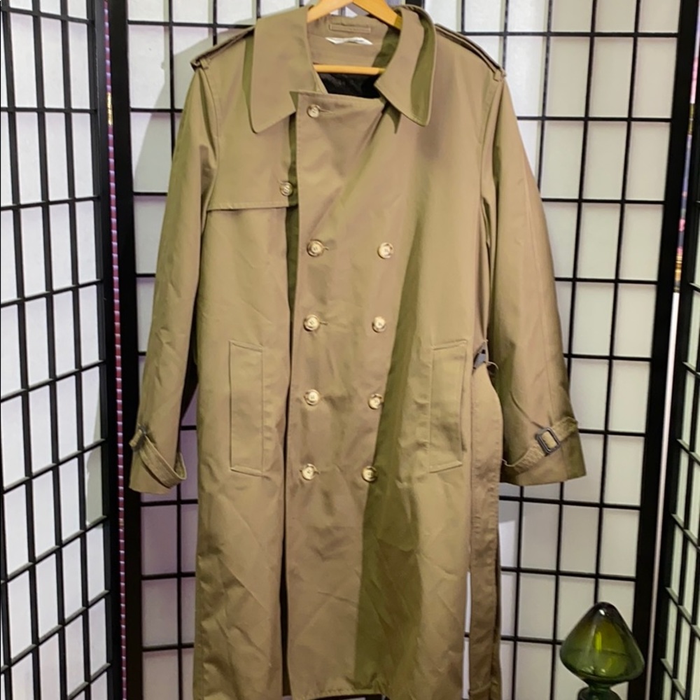 Clipper Mist Trench Coat Zip Out Lining Size 38r - Gem